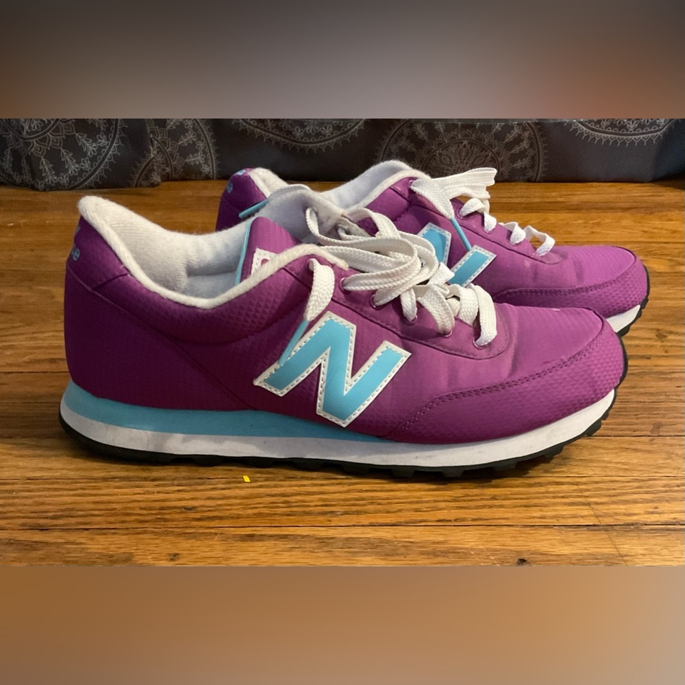 New Balance Sneaker Fire Color Way Purple Teal Size 1… - Gem